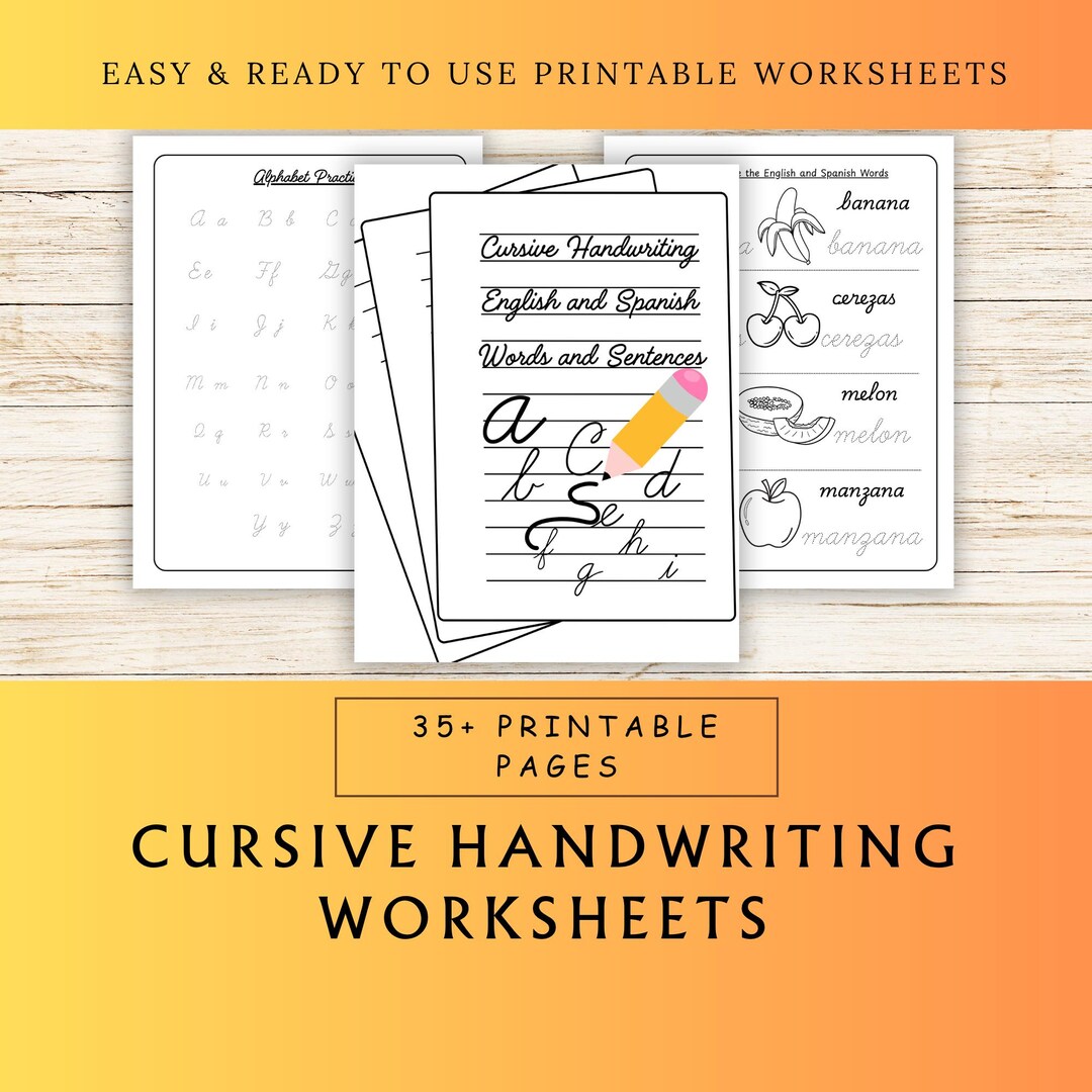 Master Cursive: Bilingual Printable Fun for All Ages, Cursive Practice ...