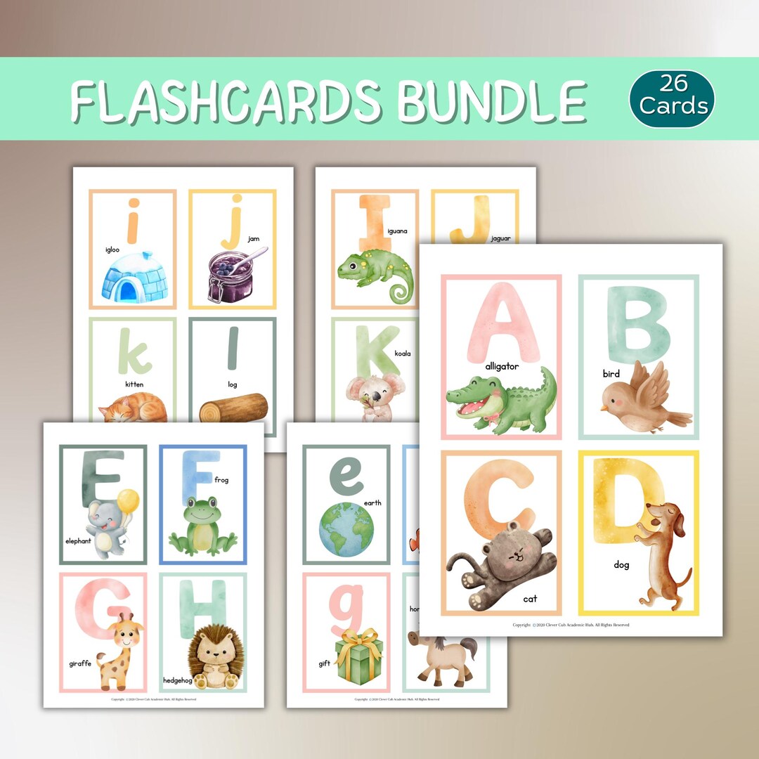 ABC Flash Cards, Preschool Phonics, Printable Alphabet Flashcards ...