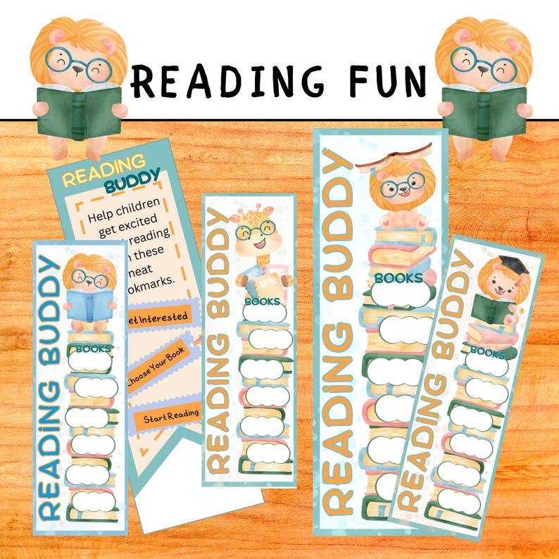 Reading Bookmarks for Kids, Printable Bookmarks for Book Lovers, Cute ...
