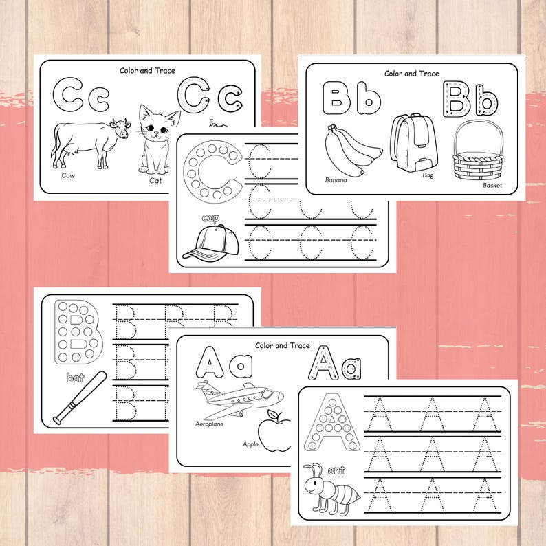 Alphabet Tracing Flashcards: Kids Letter Recognition (PDF Pattern) - Etsy