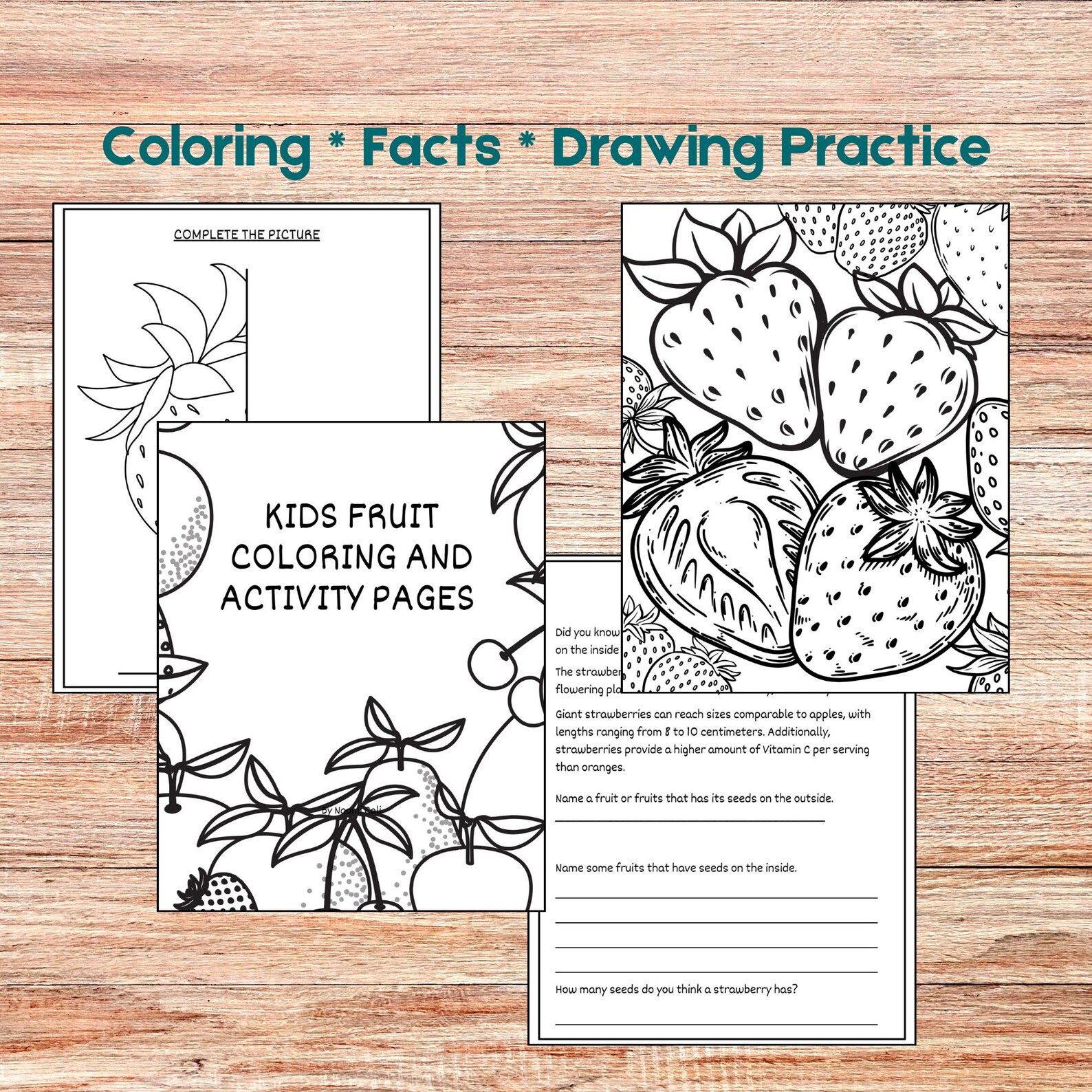 Fruit Activity Worksheets, Fruit Facts Activity, Kids Learning Activity ...