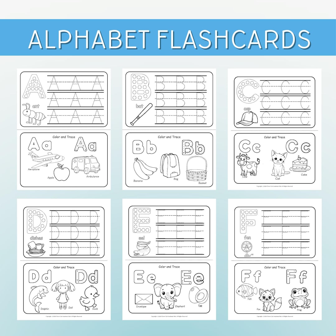 Alphabet Flashcards Printable for Preschool Letter Recognition and ...