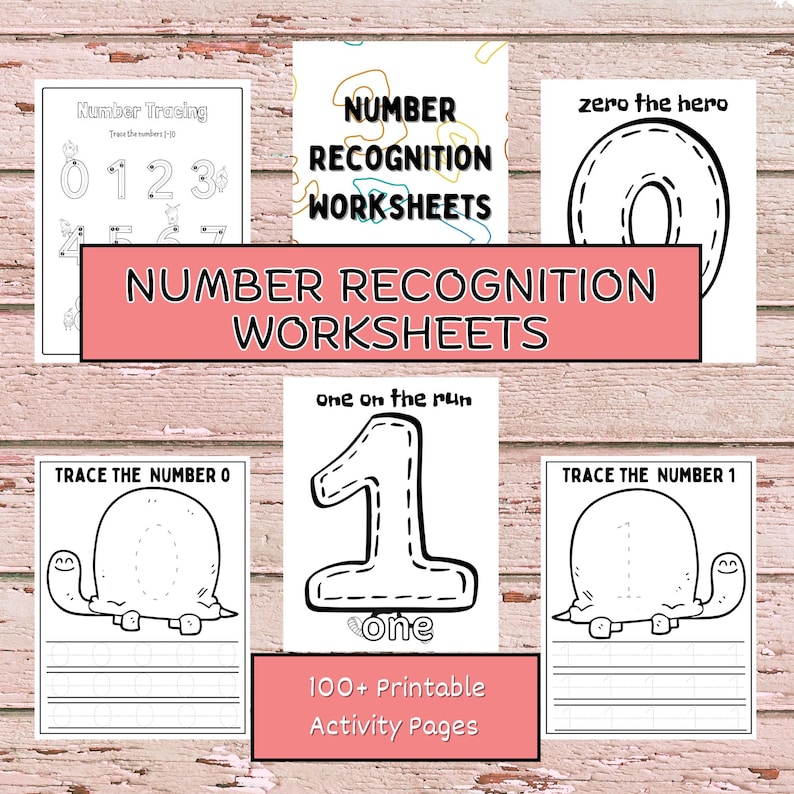 Number Recognition Worksheets for Kids - Digital Printable to Master ...
