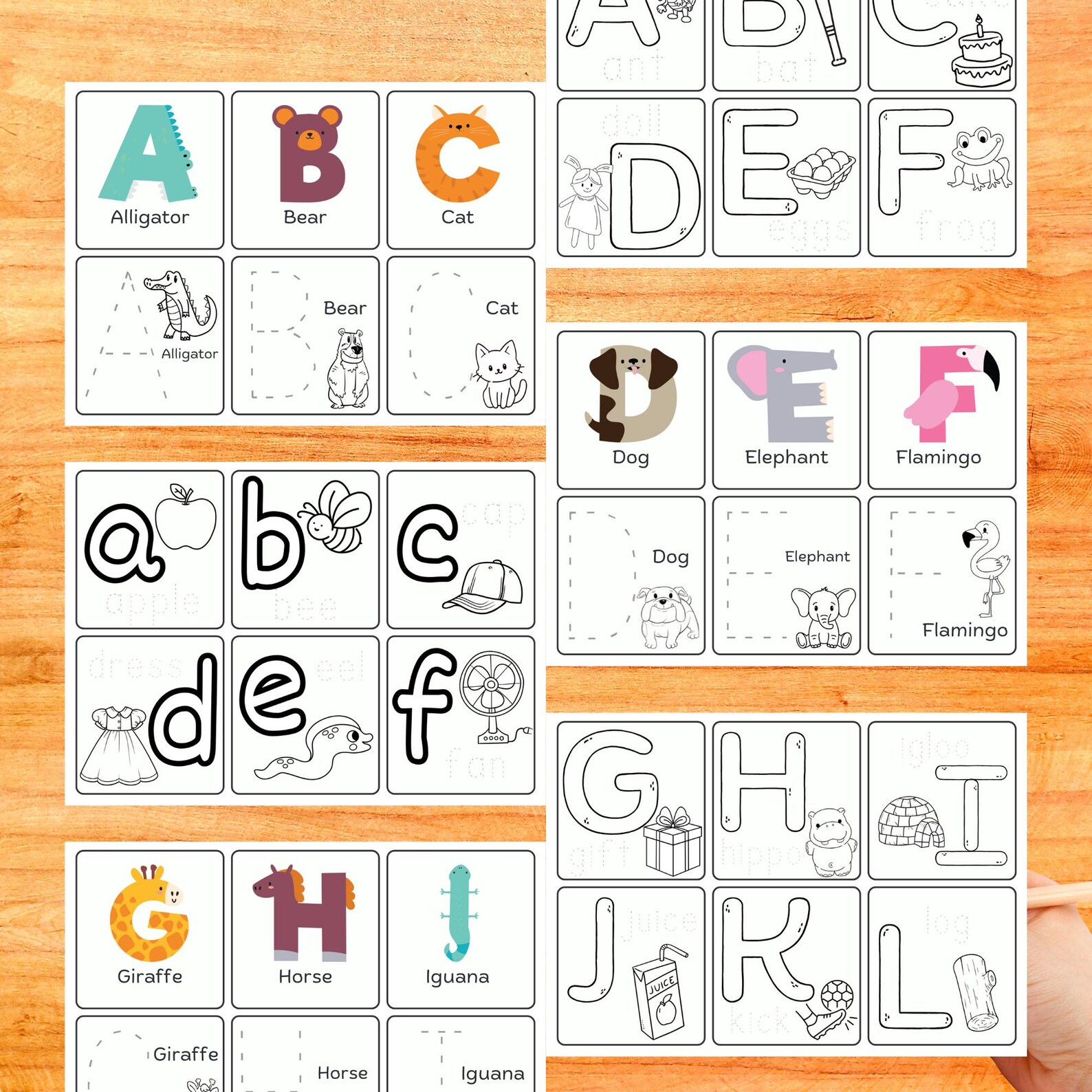 Alphabet Flashcards for Kids - Letter Recognition, Printable ABC Cards ...