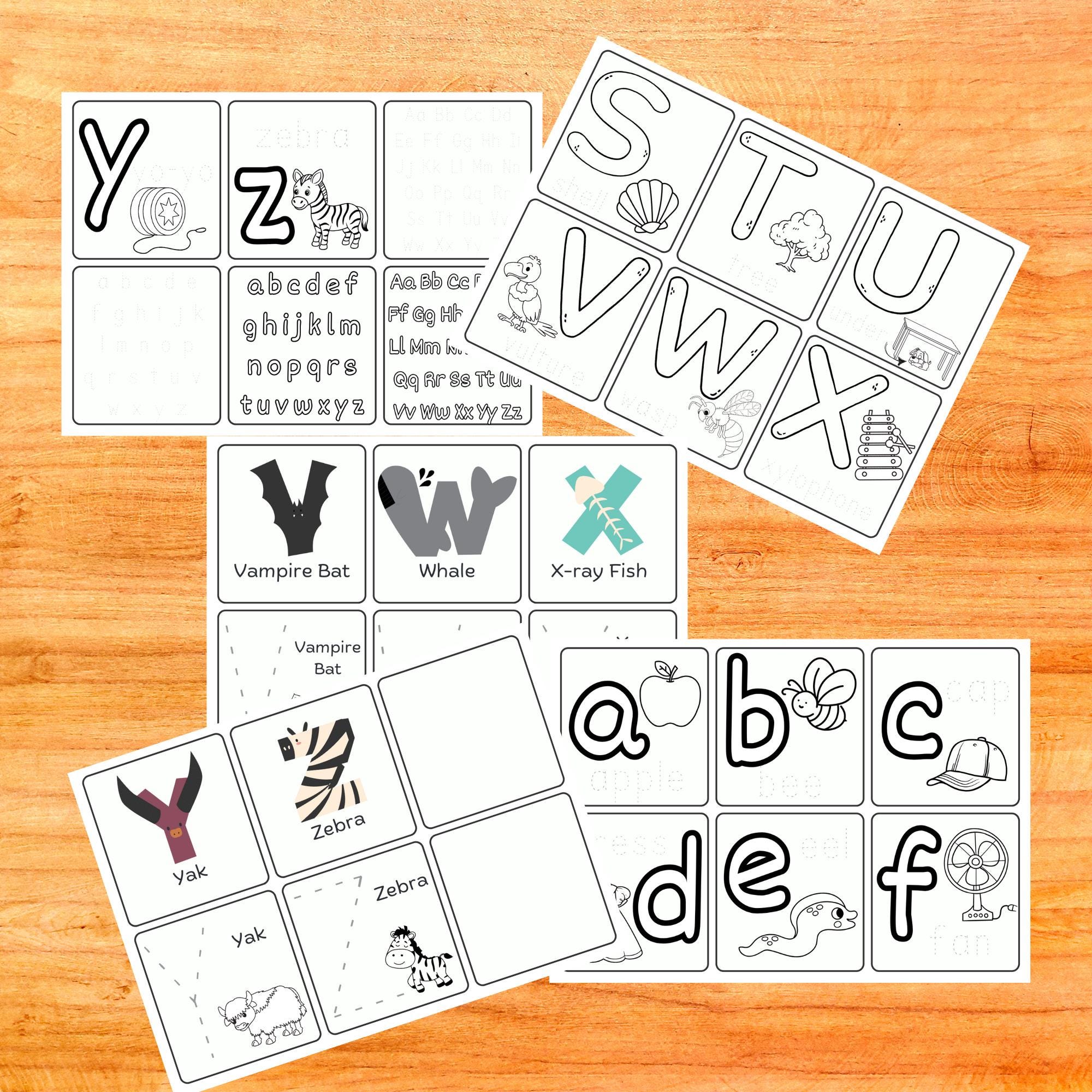 Alphabet Flashcards for Kids - Letter Recognition, Printable ABC Cards ...
