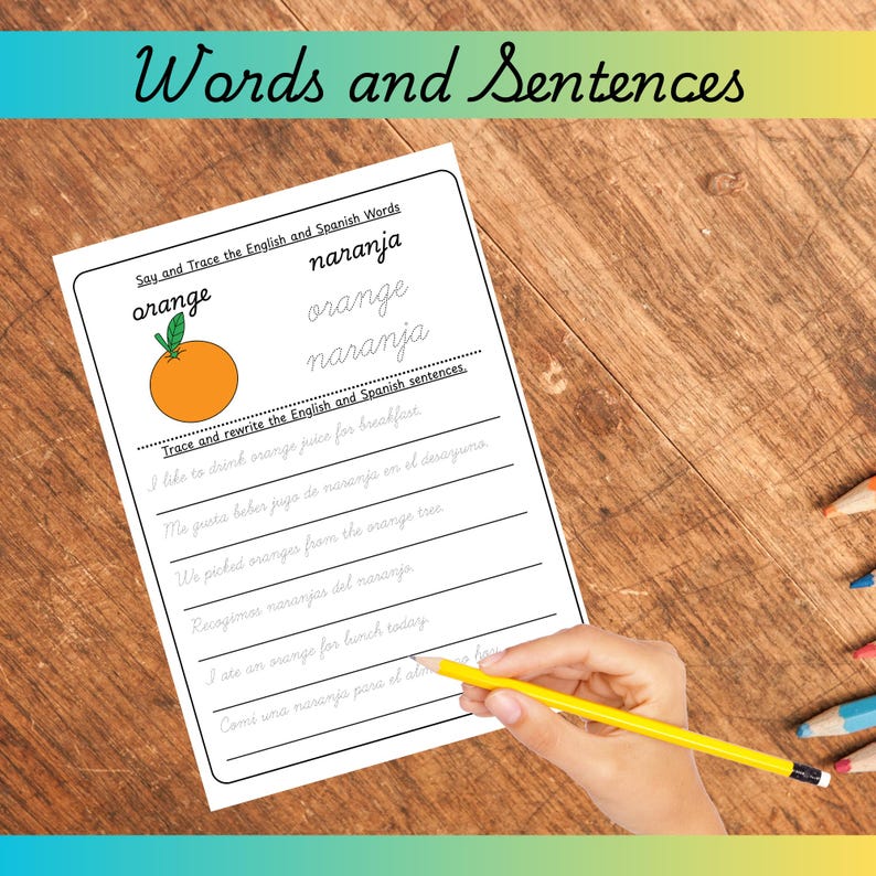Cursive Handwriting Practice Sheets: English & Spanish (digital ...