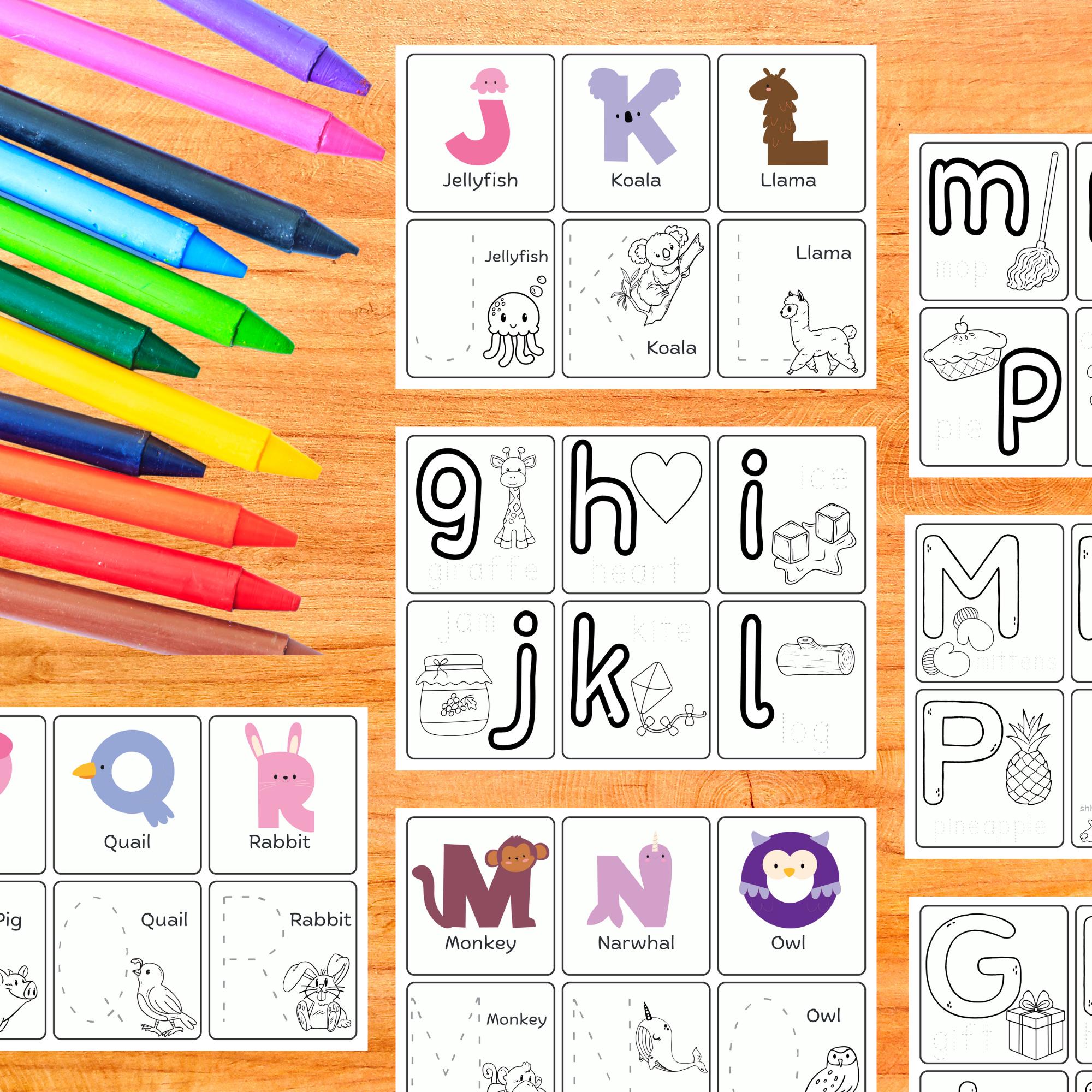 Alphabet Flashcards for Kids - Letter Recognition, Printable ABC Cards ...