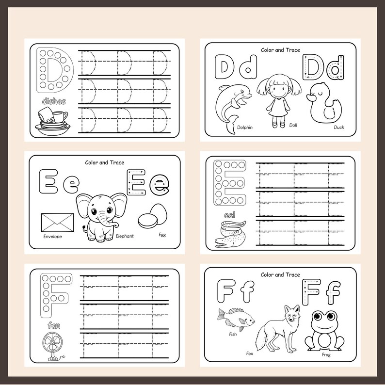 Alphabet Tracing Flashcards: Kids Letter Recognition (PDF Pattern) - Etsy