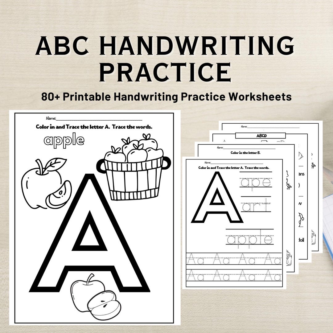 Preschool and Kindergarten Alphabet Practice, Alphabet Handwriting ...