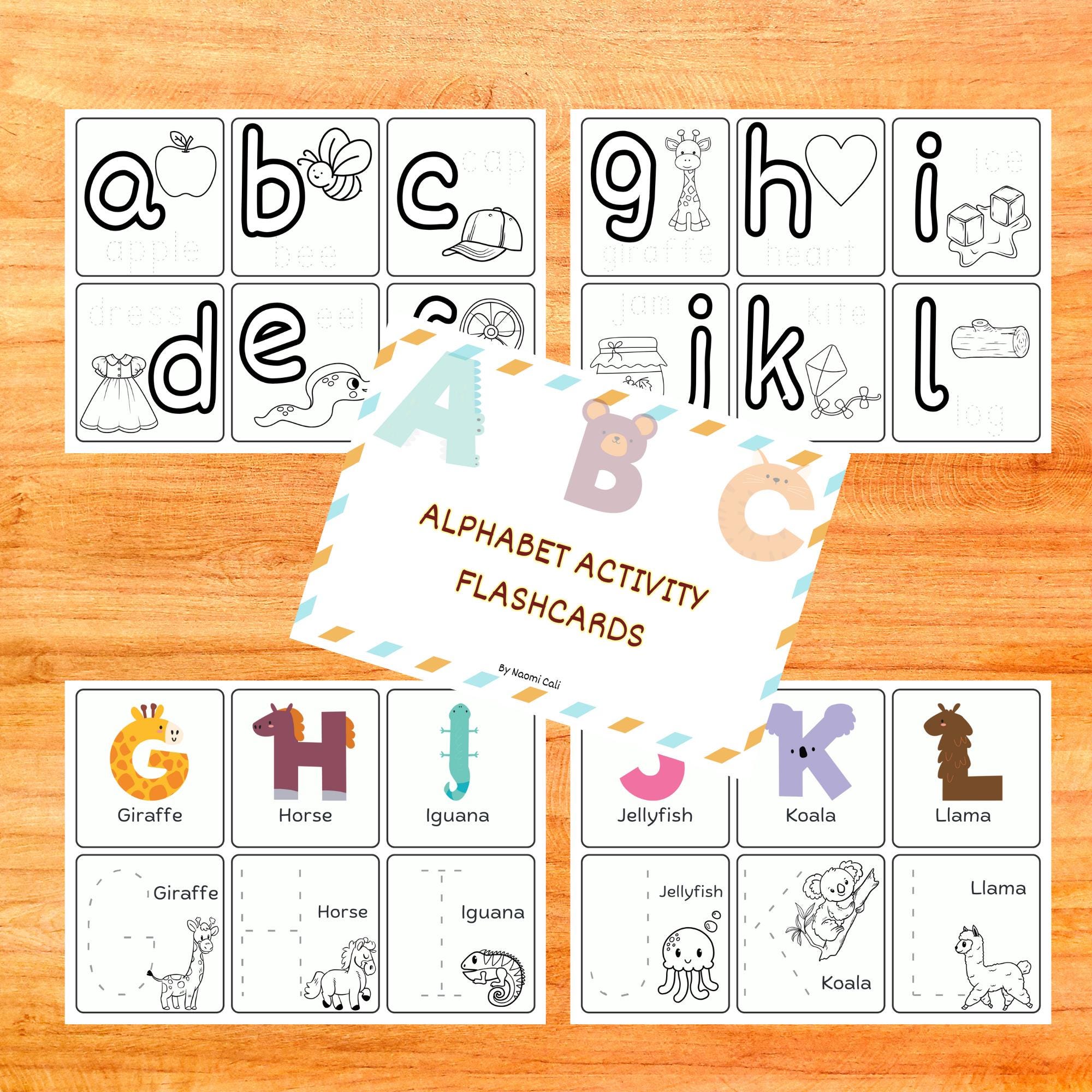 Alphabet Flashcards for Kids - Letter Recognition, Printable ABC Cards ...