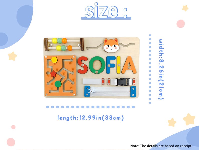 Personalized Name Puzzle: Montessori Wooden Busy Board Toy - Etsy Canada