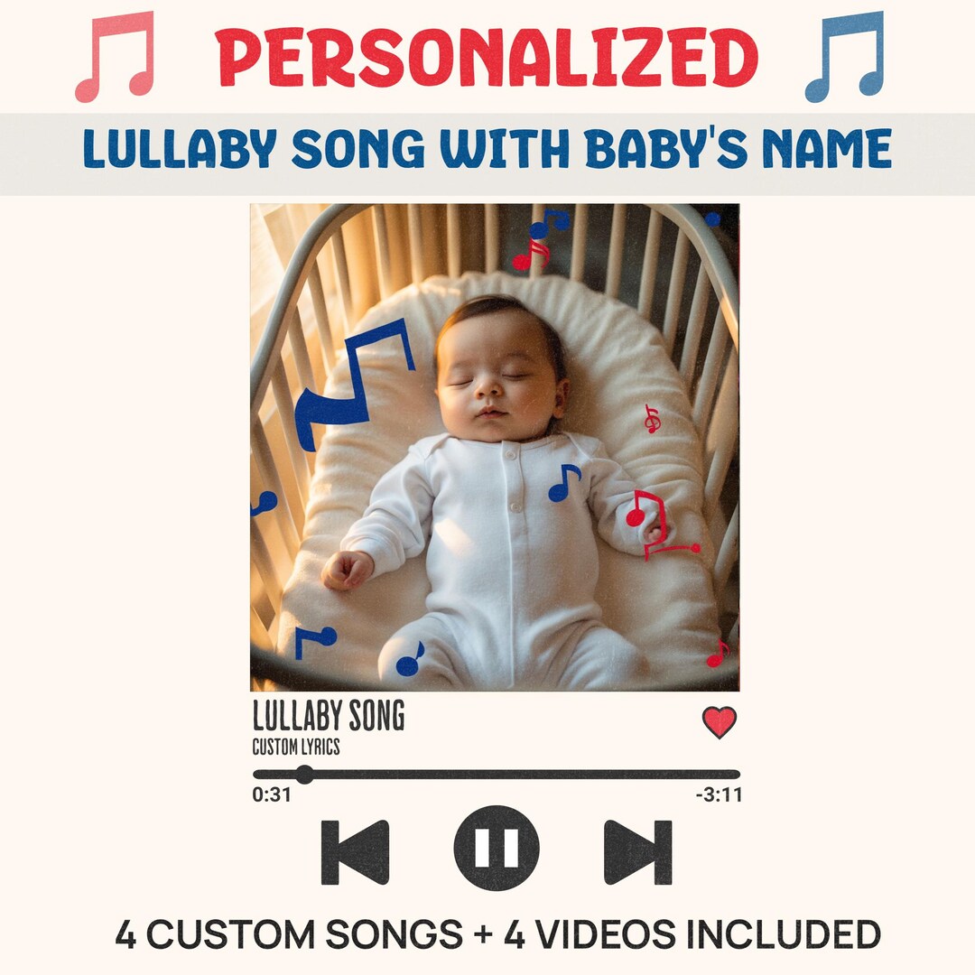 Personalized Baby Lullaby Song & Music Video: Custom Lyrics, Photo ...