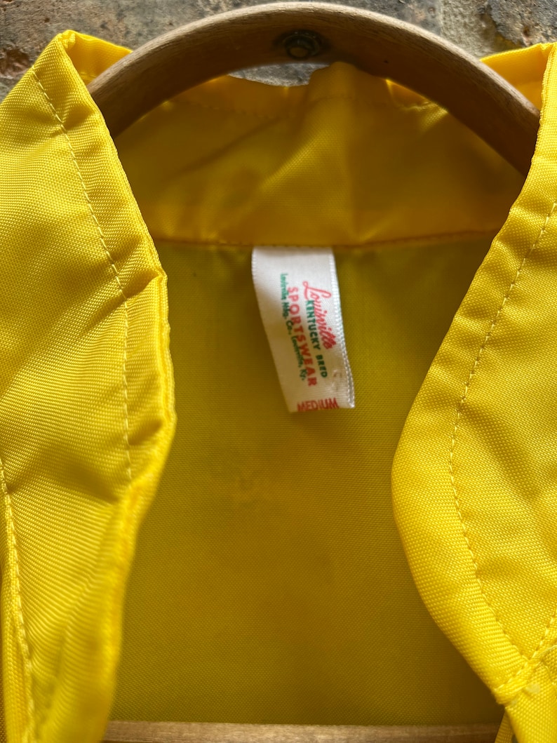 70s 80s Yellow Nylon Windbreaker Yellow Jacket Zip up - Etsy