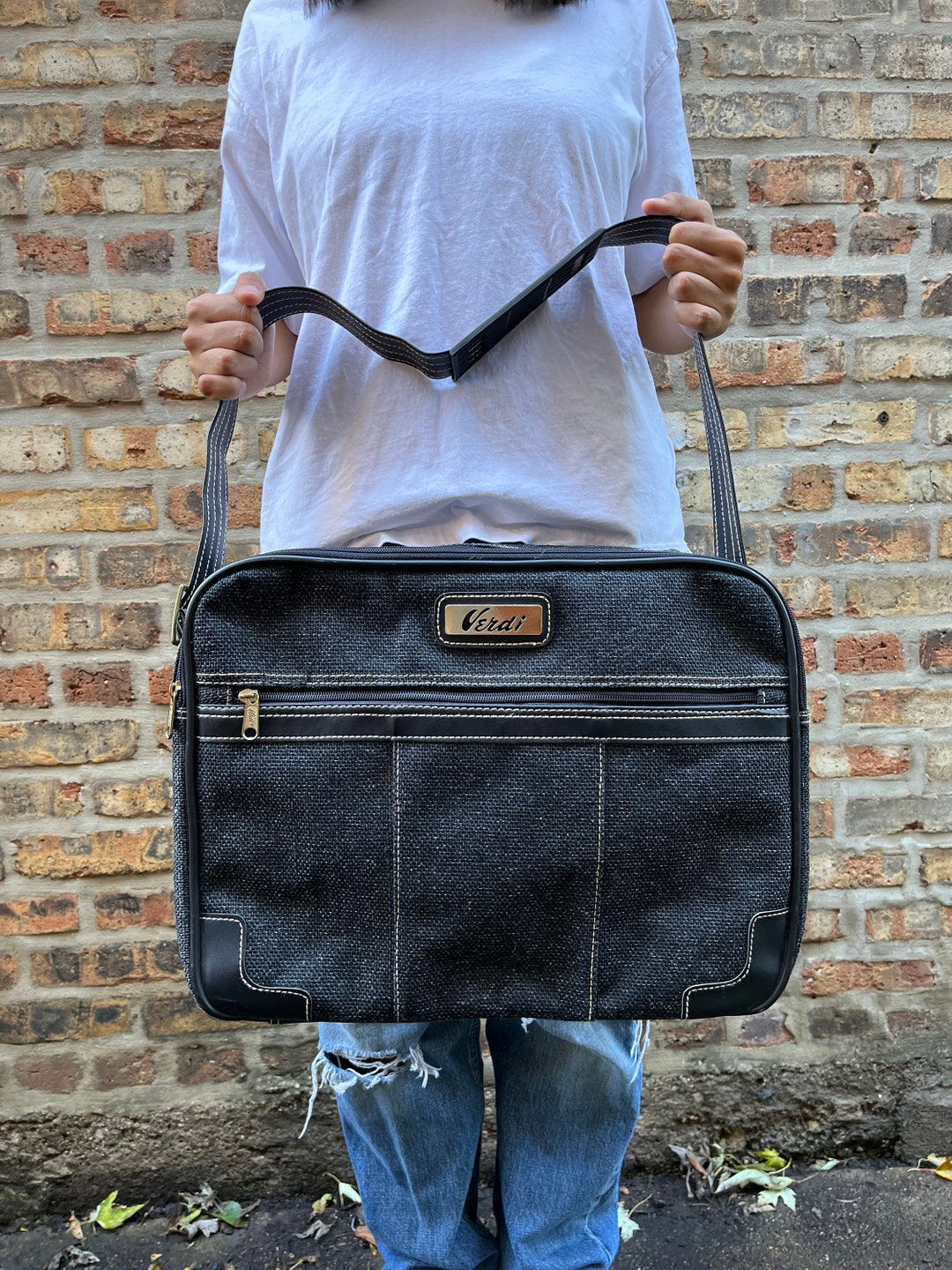 1980s Travel Bag , Carry on , Luggage , Overnight Bag , Shoulder Strap ...