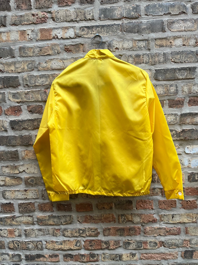70s 80s Yellow Nylon Windbreaker Yellow Jacket Zip up - Etsy