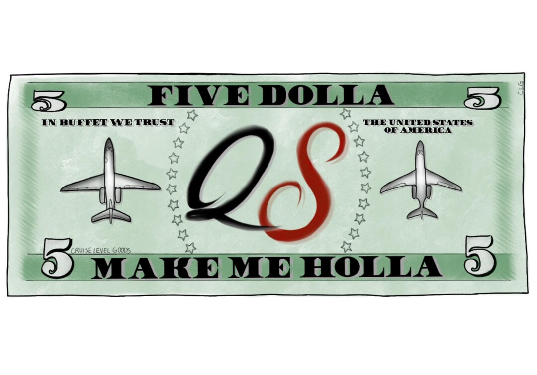 Five Dolla Make Me Holla Funny Pilot Aviation Sticker | Waterbottle ...