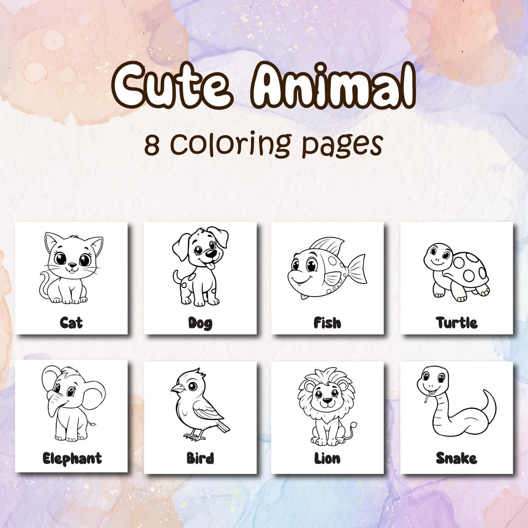 Animal Adventures: Simple Drawings for Kids - Etsy