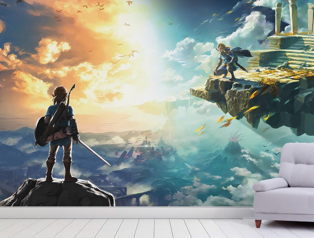 The Legend of Zelda Wallpaper Princess Zelda Wall Decal Video Game Wall ...