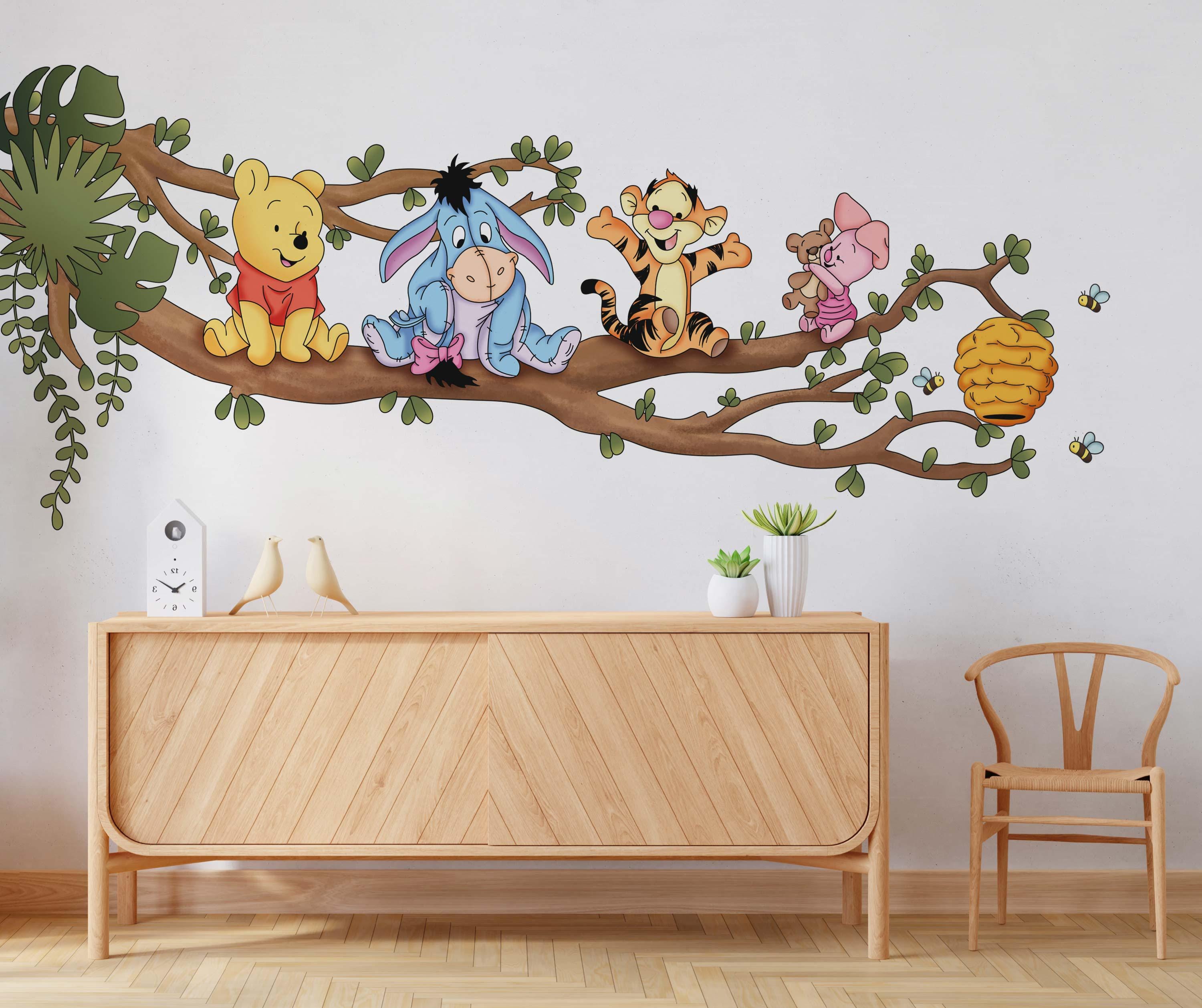 Winnie the Pooh Wall Decal Eeyore Wall Sticker Tigger Wall Mural Piglet ...