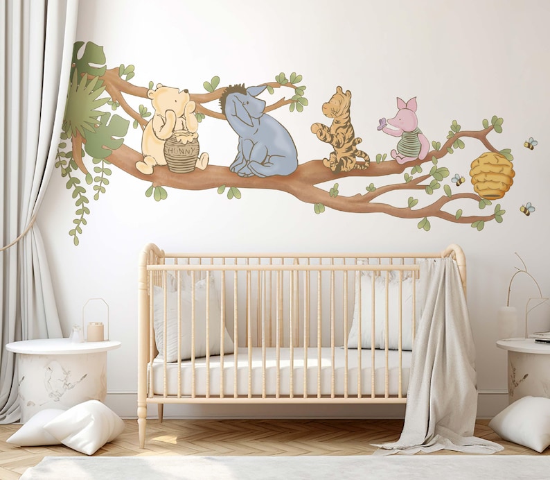 Classic Winnie the Pooh Wall Decal Vintage Winnie Wall Sticker Winnie ...