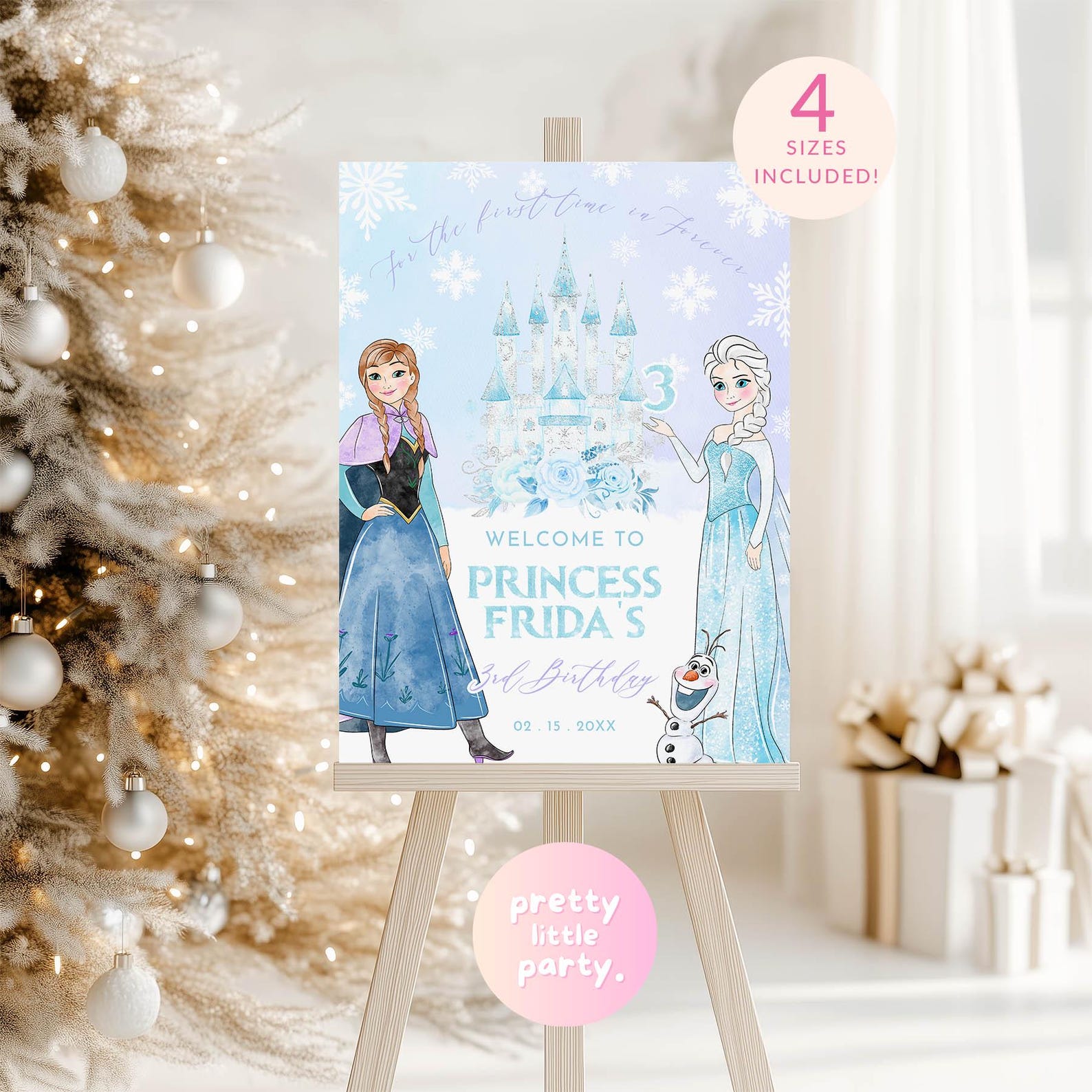Any Age for the First Time in Forever Frozen Birthday Party Invitation ...