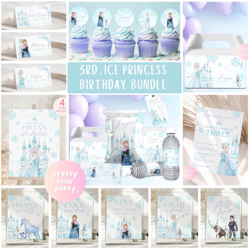 The Cold Never Bothered THREE Frozen Castle Birthday Party Invitation ...