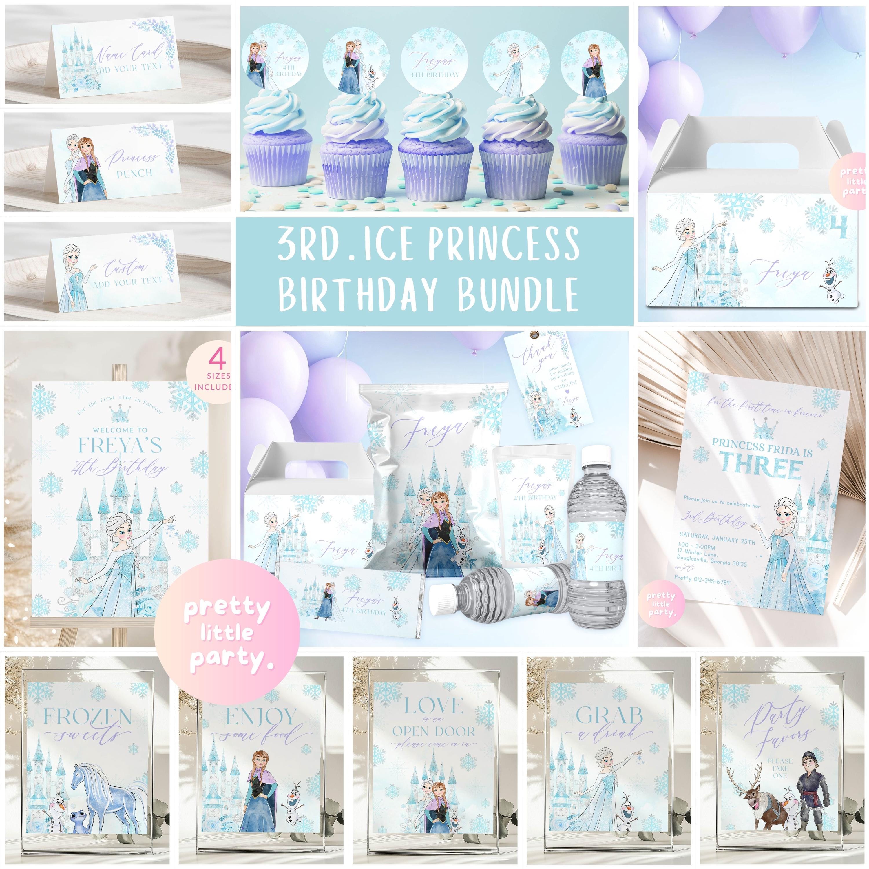 The Cold Never Bothered THREE Frozen Castle Birthday Party Invitation ...