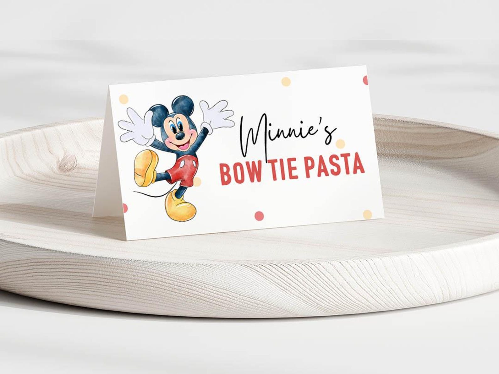 Mickey Mouse Birthday Party Food Labels | Modern Mickey Red Yellow ...