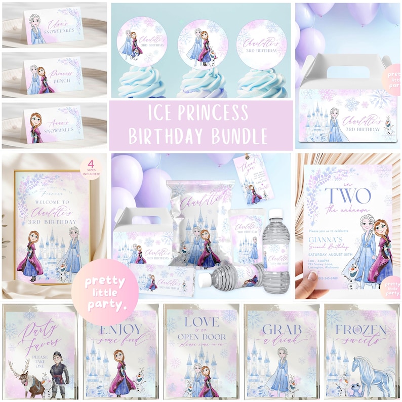 Editable in TWO the Unknown Frozen Castle Birthday Party Invitation ...