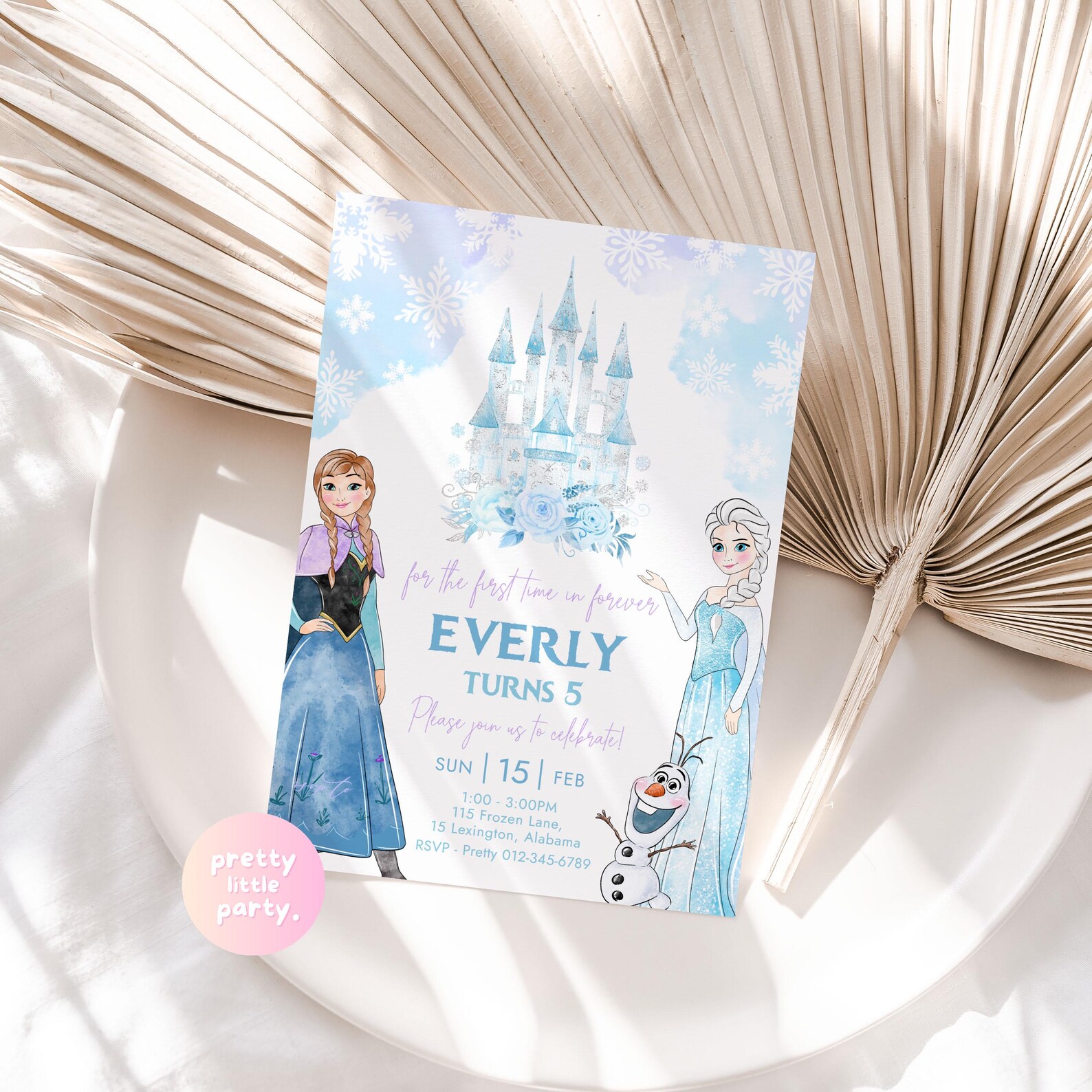 Any Age for the First Time in Forever Frozen Birthday Party Invitation ...