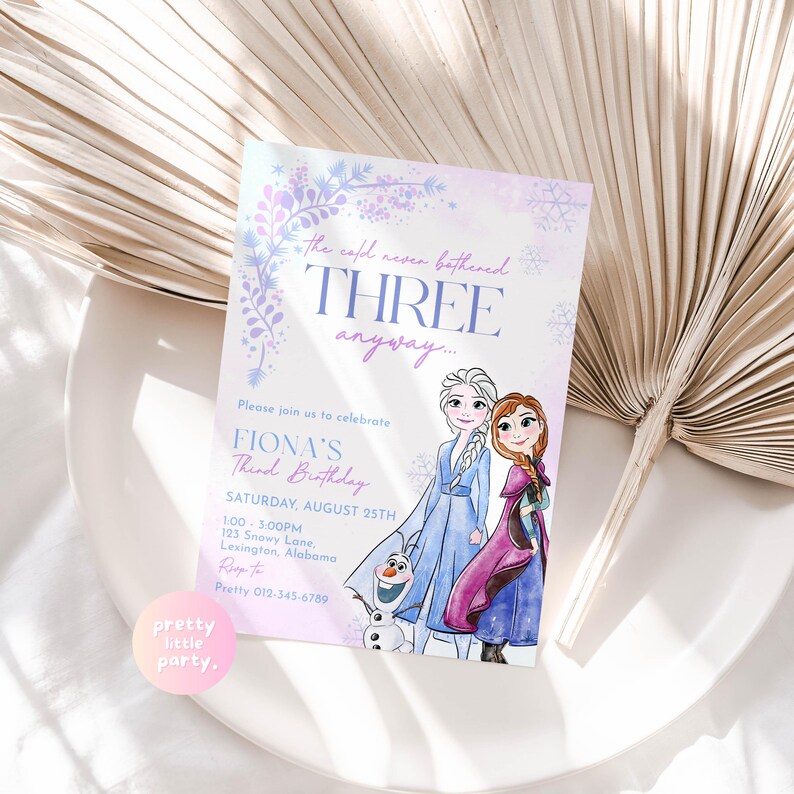 Editable the Cold Never Bothered THREE Frozen Castle Birthday Party ...