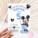 Turns FIVE Mickey Mouse Birthday Party Invitation | 5th Watercolor ...