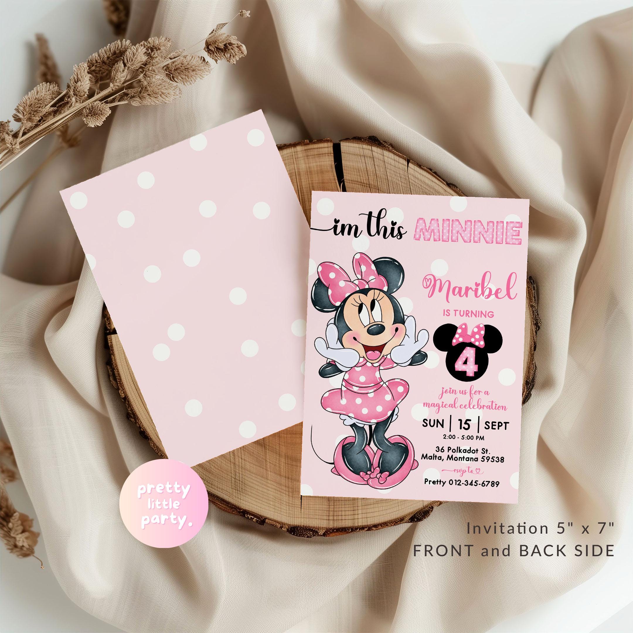 I'm This Minnie 4th Minnie Mouse Birthday Party Invitation | Editable ...