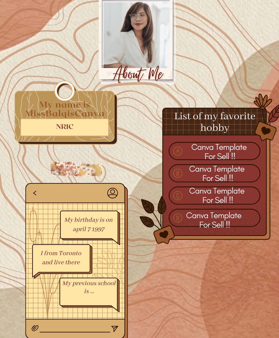 ABOUT ME / INTRODUCTION Canva Template - Etsy