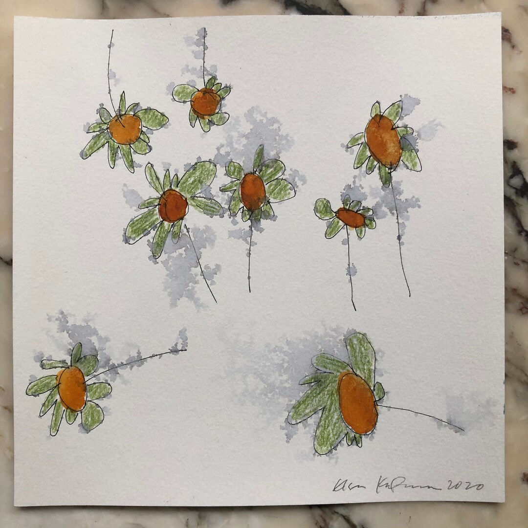 Scattered Drawing/painting on Watercolor Paper 2020 - Etsy