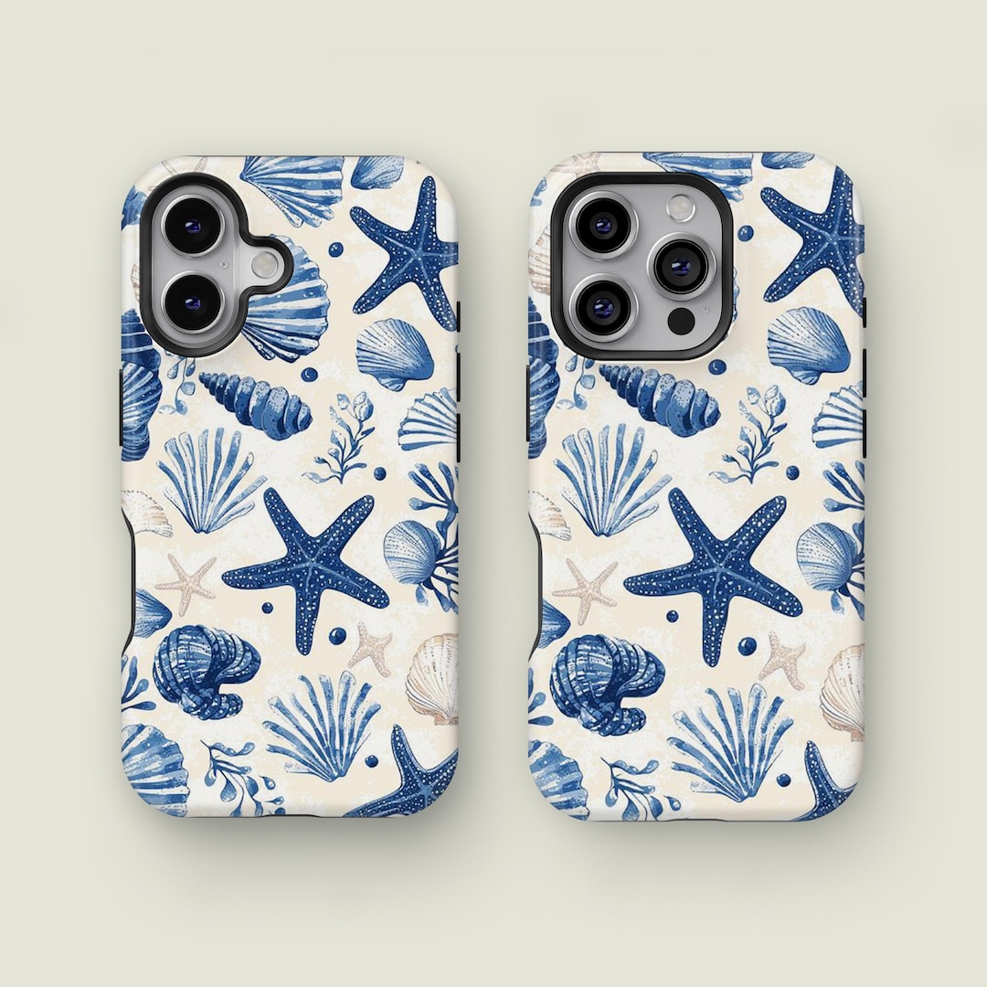 Seashell Starfish Ocean Phone Case, Coastal Beach Summer Cover, iPhone ...