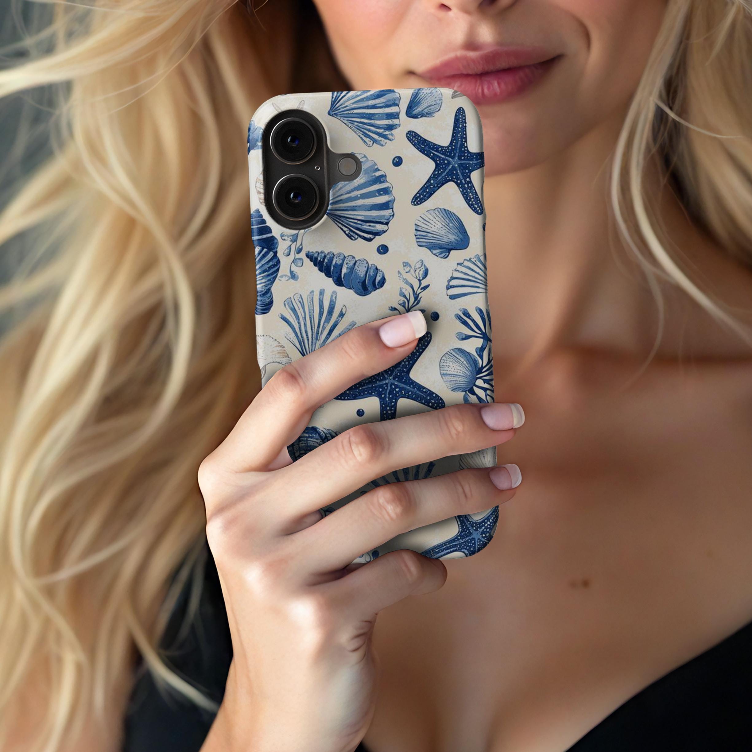 Seashell Starfish Ocean Phone Case, Coastal Beach Summer Cover, iPhone ...