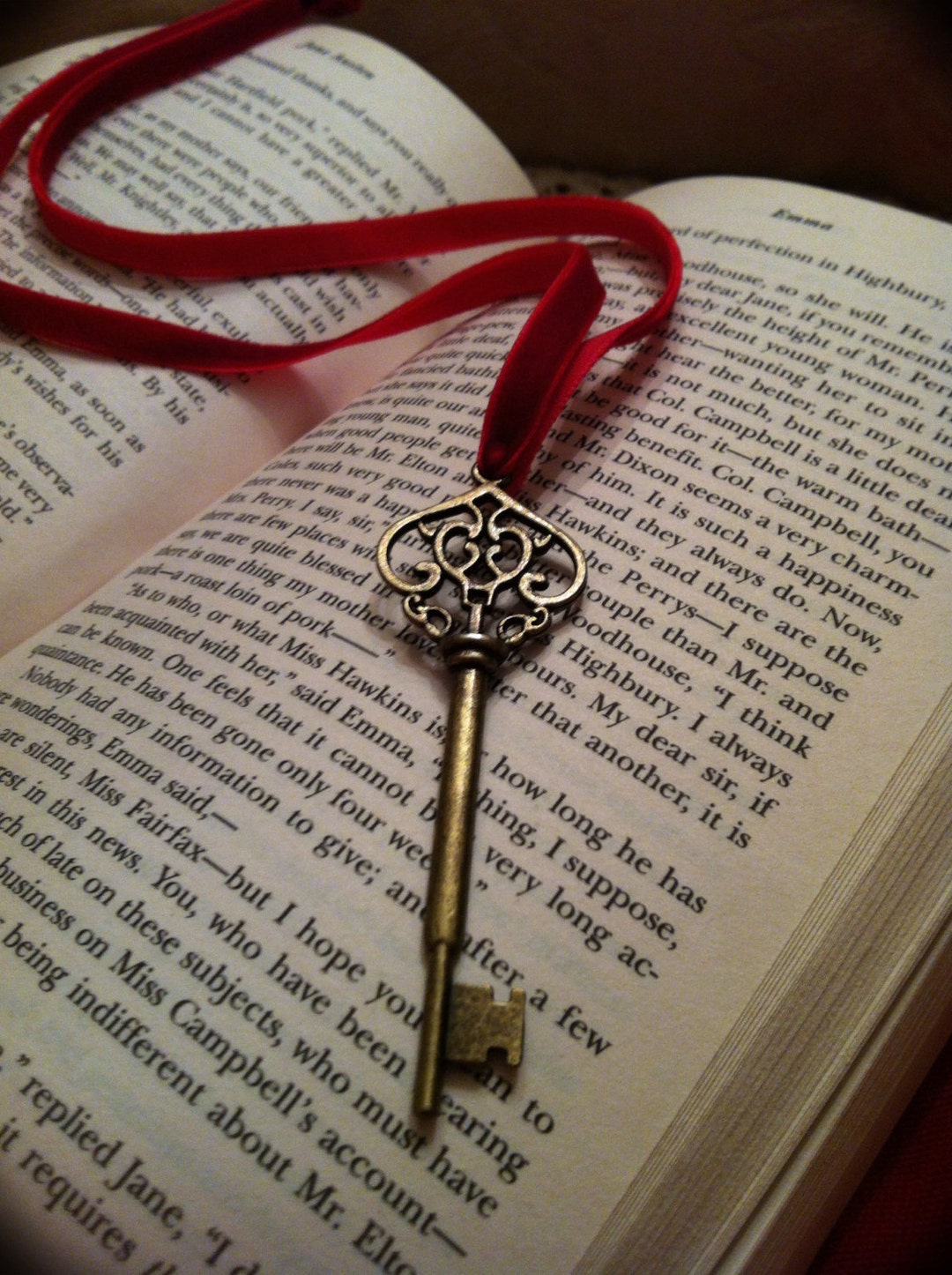 Vintage Style Skeleton Key Ribbon Bookmark - Etsy