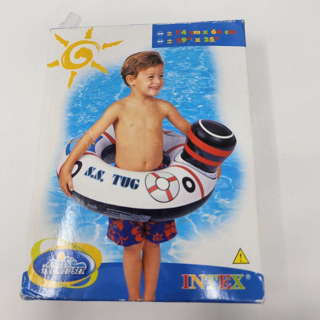 Vintage 2001 Intex the Wet Set Tugboat Ring Inflatable Pool Float 29 ...