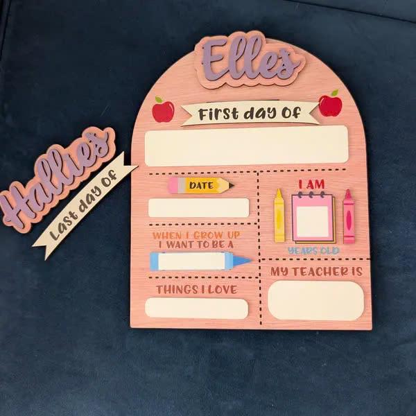 Personalized First Day of School Sign,Back to School Chalkboard – First ...
