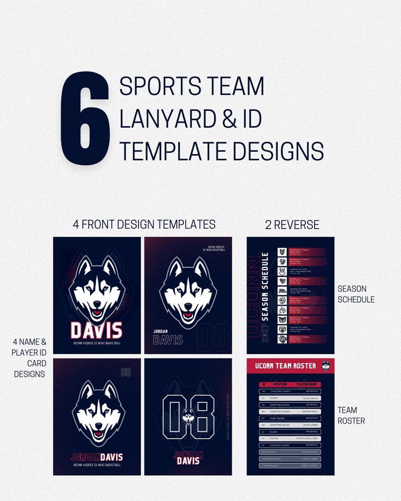 Team Lanyard & Player ID Card Designs - Canva Templates | Travel Team ...