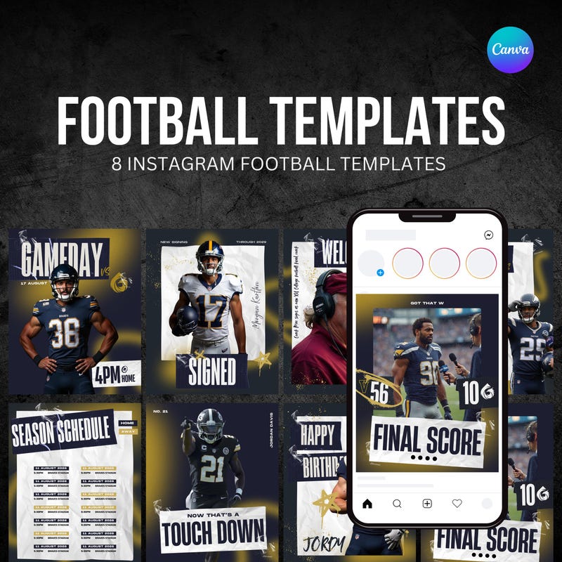 Football Ig Templates - Etsy UK