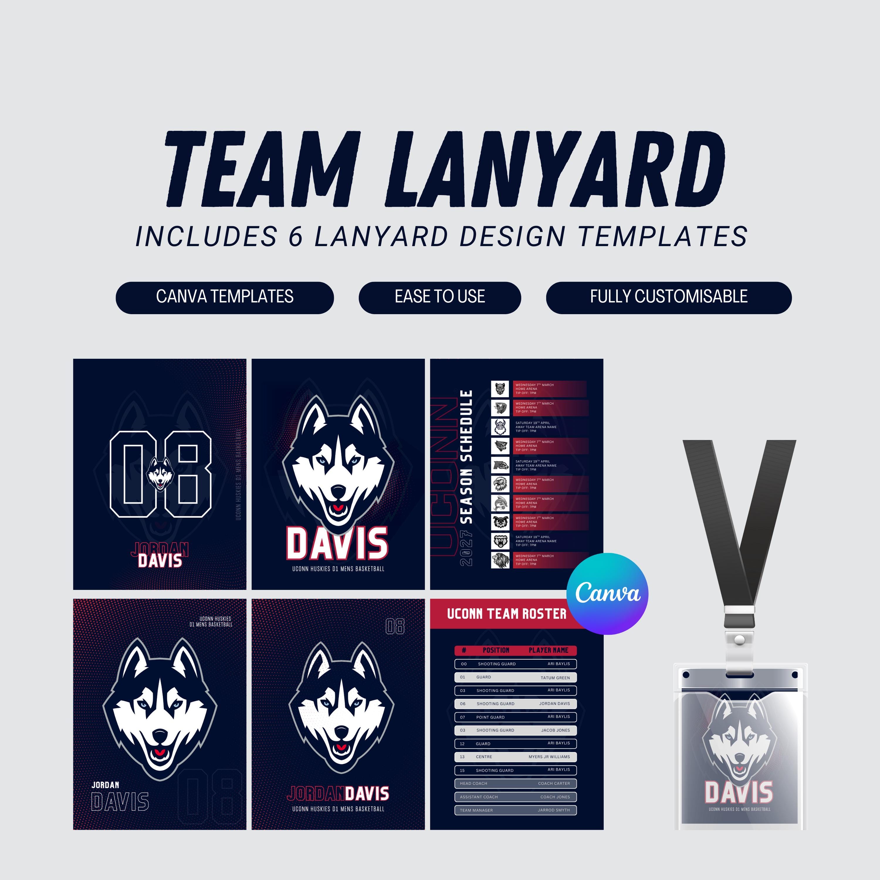 Team Lanyard & Player ID Card Designs - Canva Templates | Travel Team ...