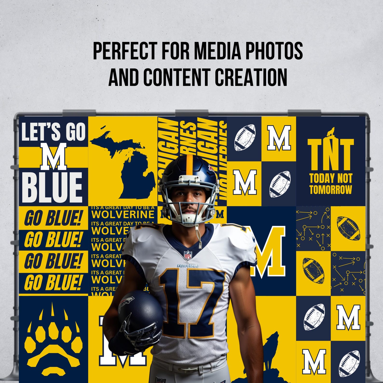 School Sports Media Day Backdrop Sheets - Fully Customizable in Canva ...
