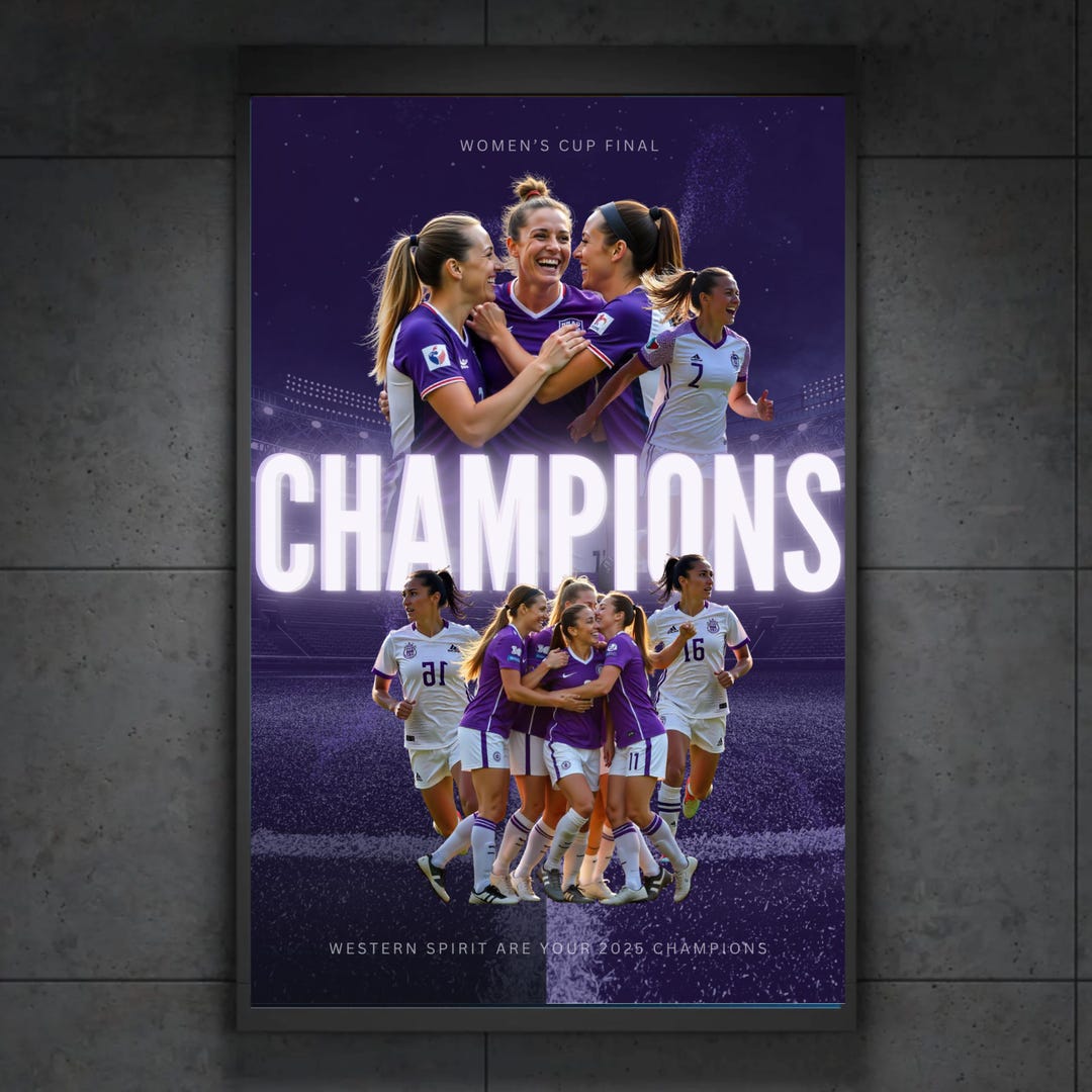Champions Sports Team Poster - Canva Template - A3 Size, Fully ...