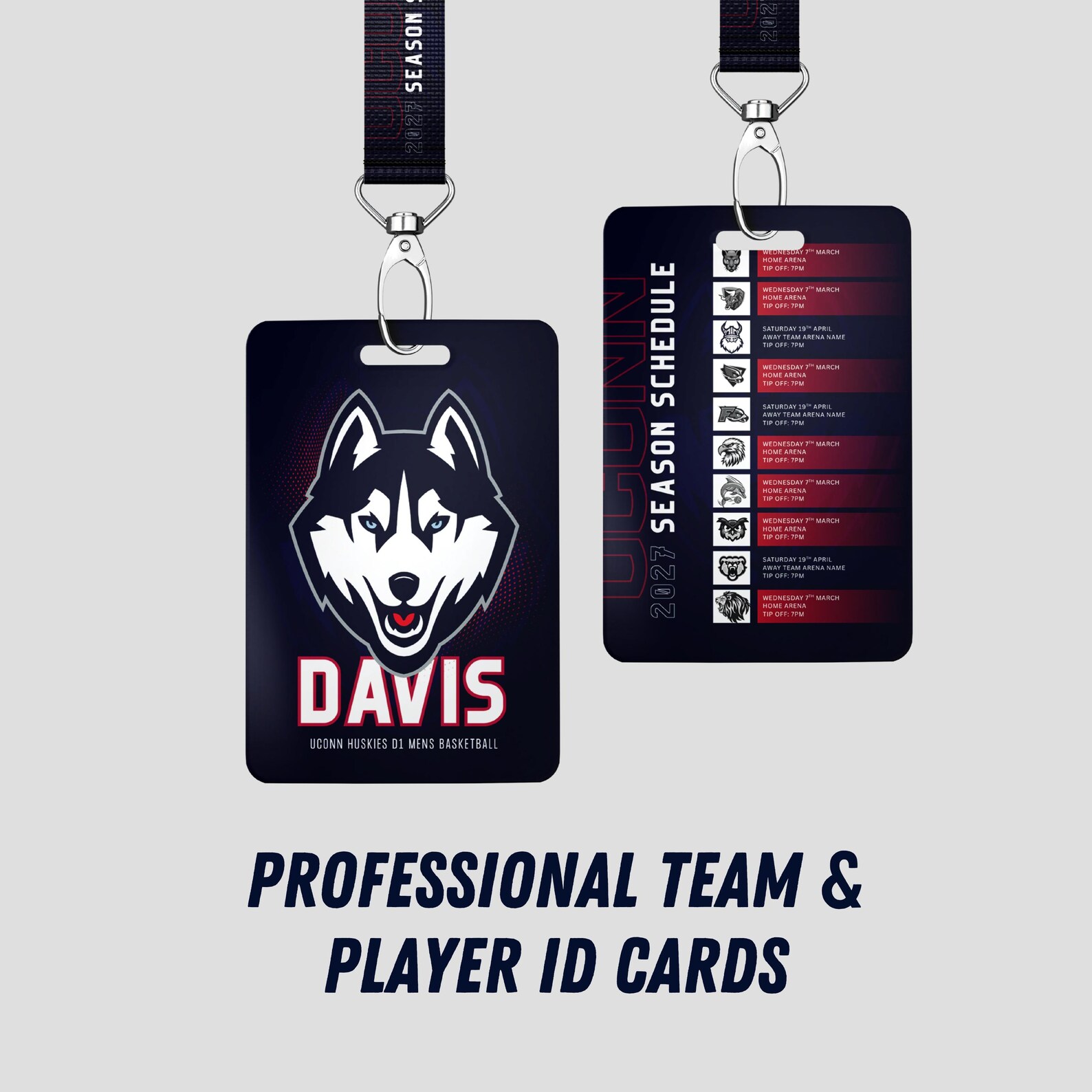 Team Lanyard & Player ID Card Designs - Canva Templates | Travel Team ...