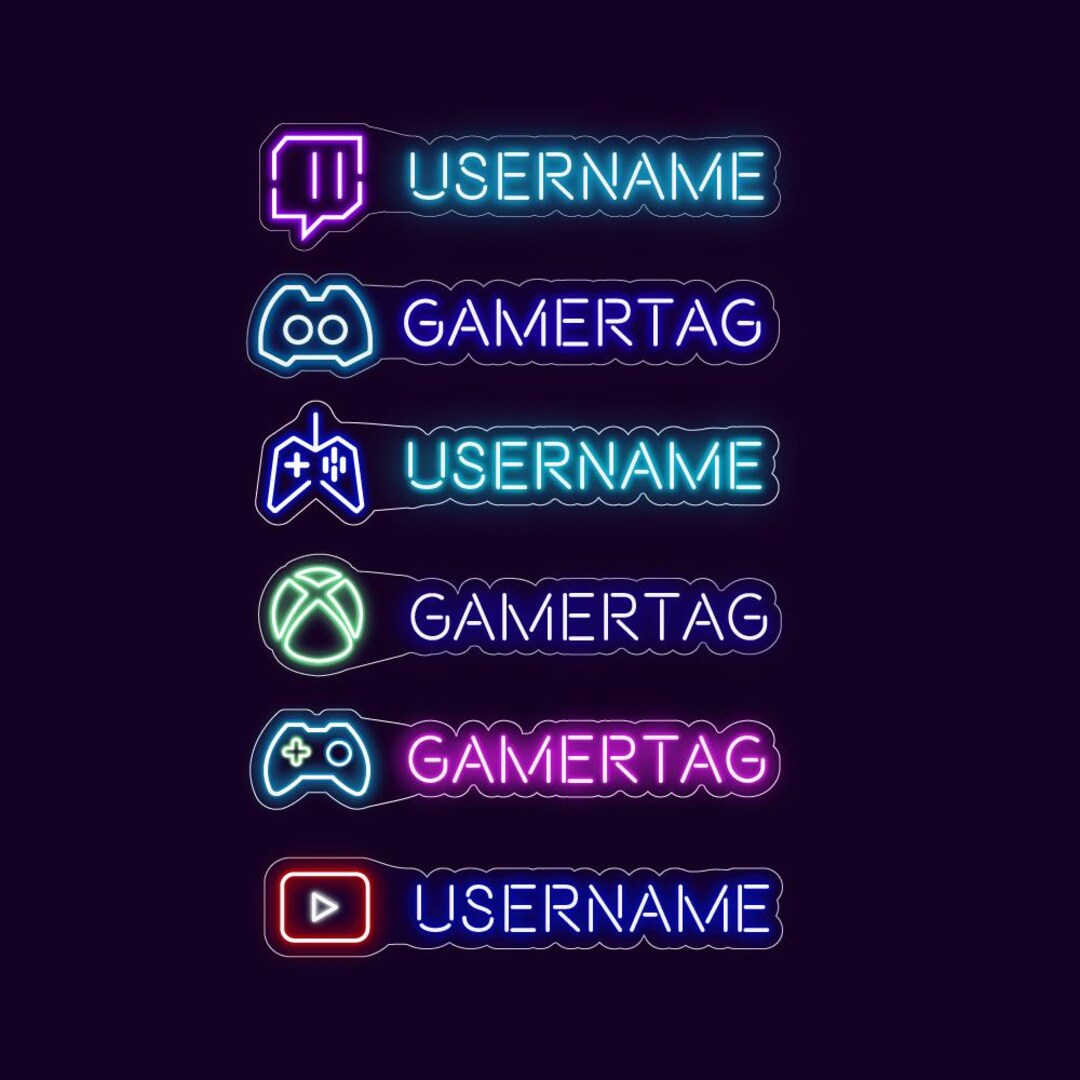 Custom Gamer Neon Sign, Gaming Wall Art, Game Room Decor, Personalized ...