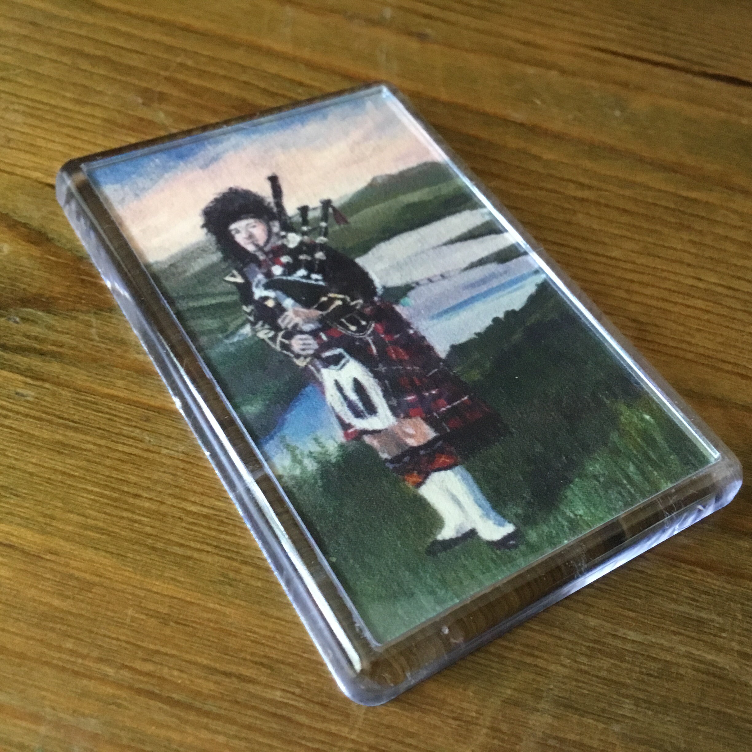 Scottish Piper and Loch Acrylic Fridge Magnet - Etsy