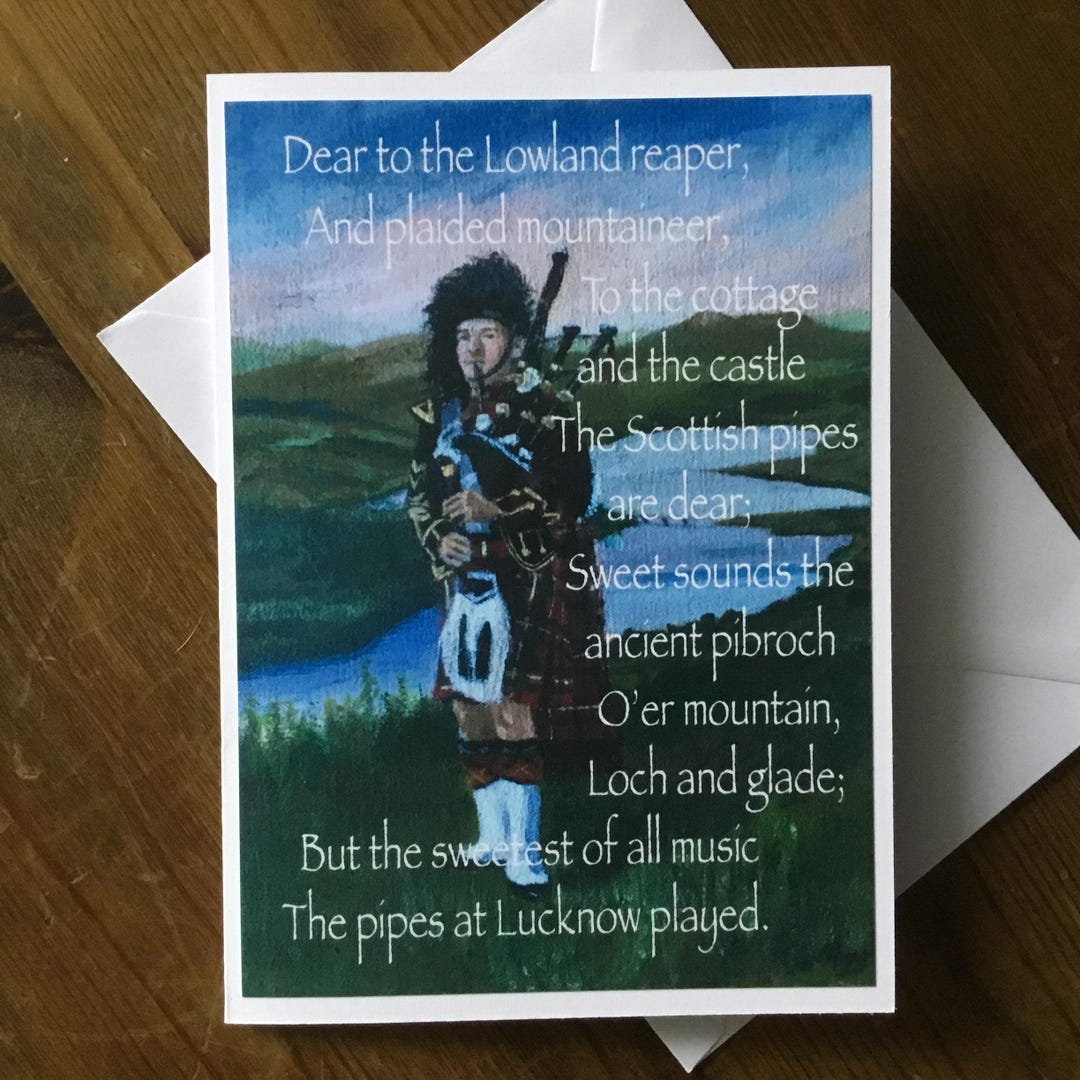 Piper With Poem Art Card - Blank Inside - 5x7” Quality Print - Etsy