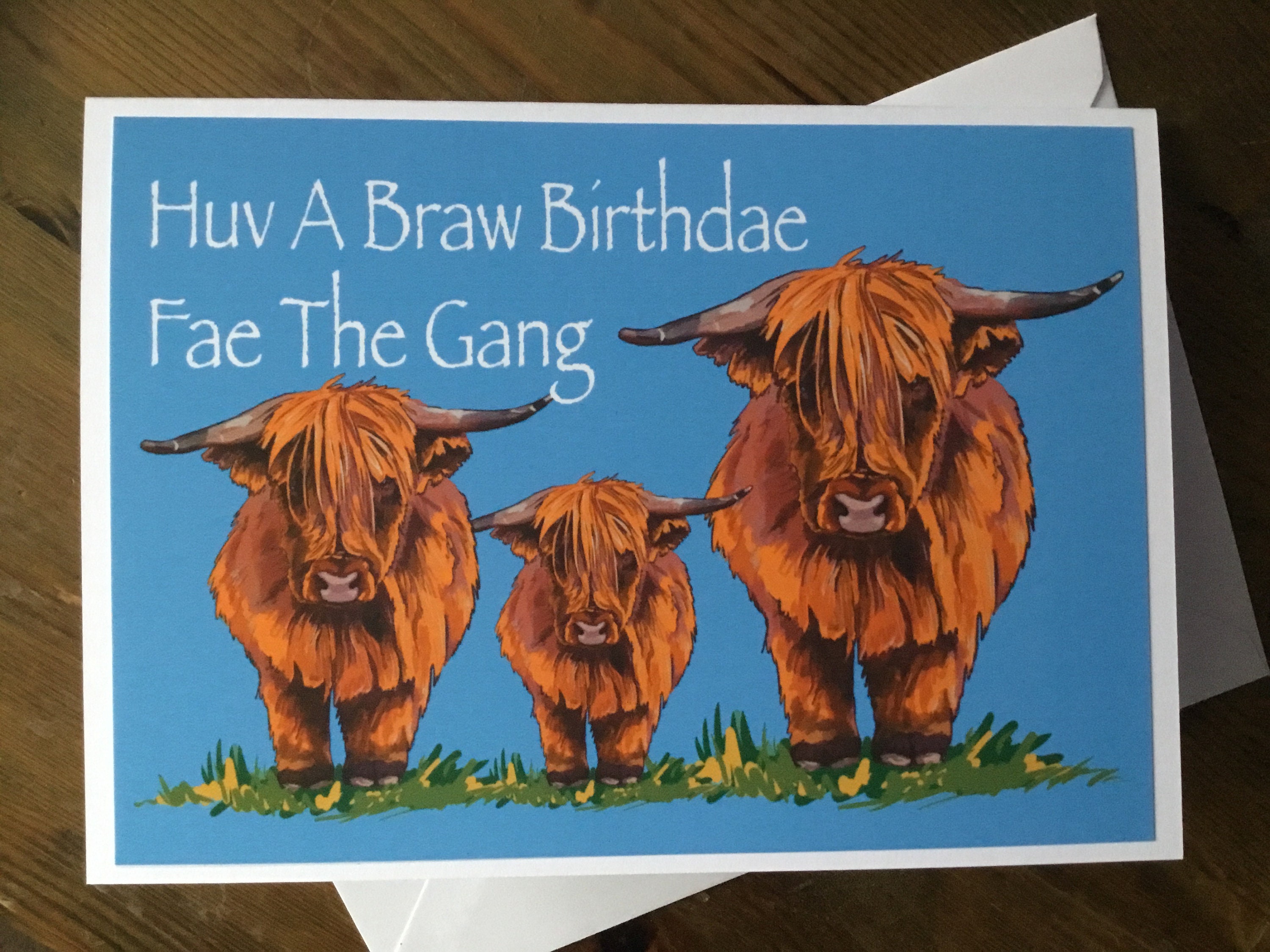 Scottish Birthday Card From Family - Etsy